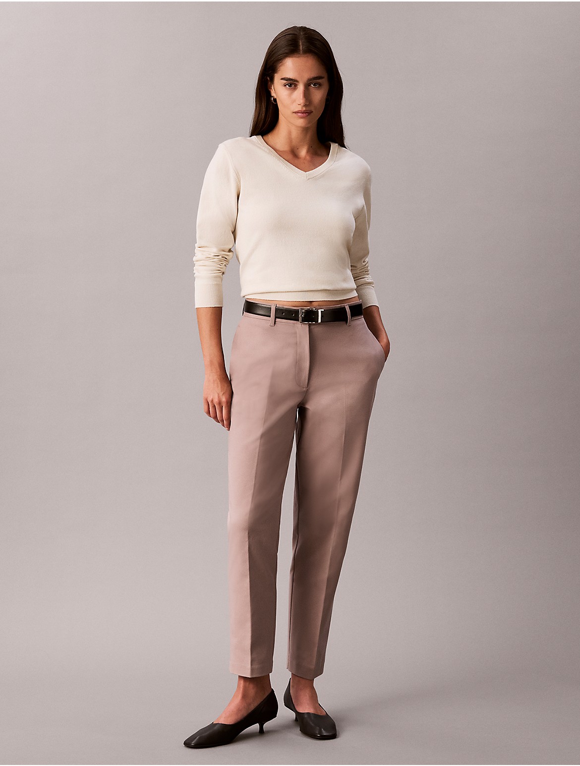 CALVIN KLEIN Cotton Stretch Straight Fit Chino Pants